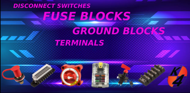 Fuse Blocks, Ground Blocks, Battery Disconnects – K4SwitchesDirect.com