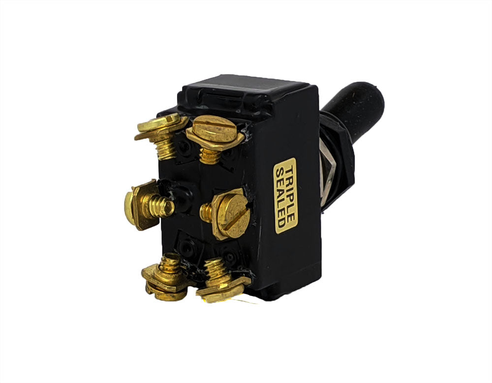 On-Off-(On) Triple Sealed Toggle Switch-Metal Lever-Double Pole ...