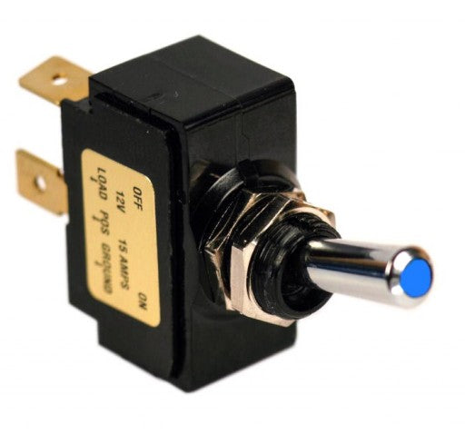 Off-On Toggle Switch W/lighted Tip, Red, Blue, Green, or Amber ...
